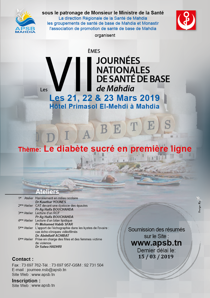 Programme des VIIémes journées Nationales de Santé de Base de Mahdia ...
